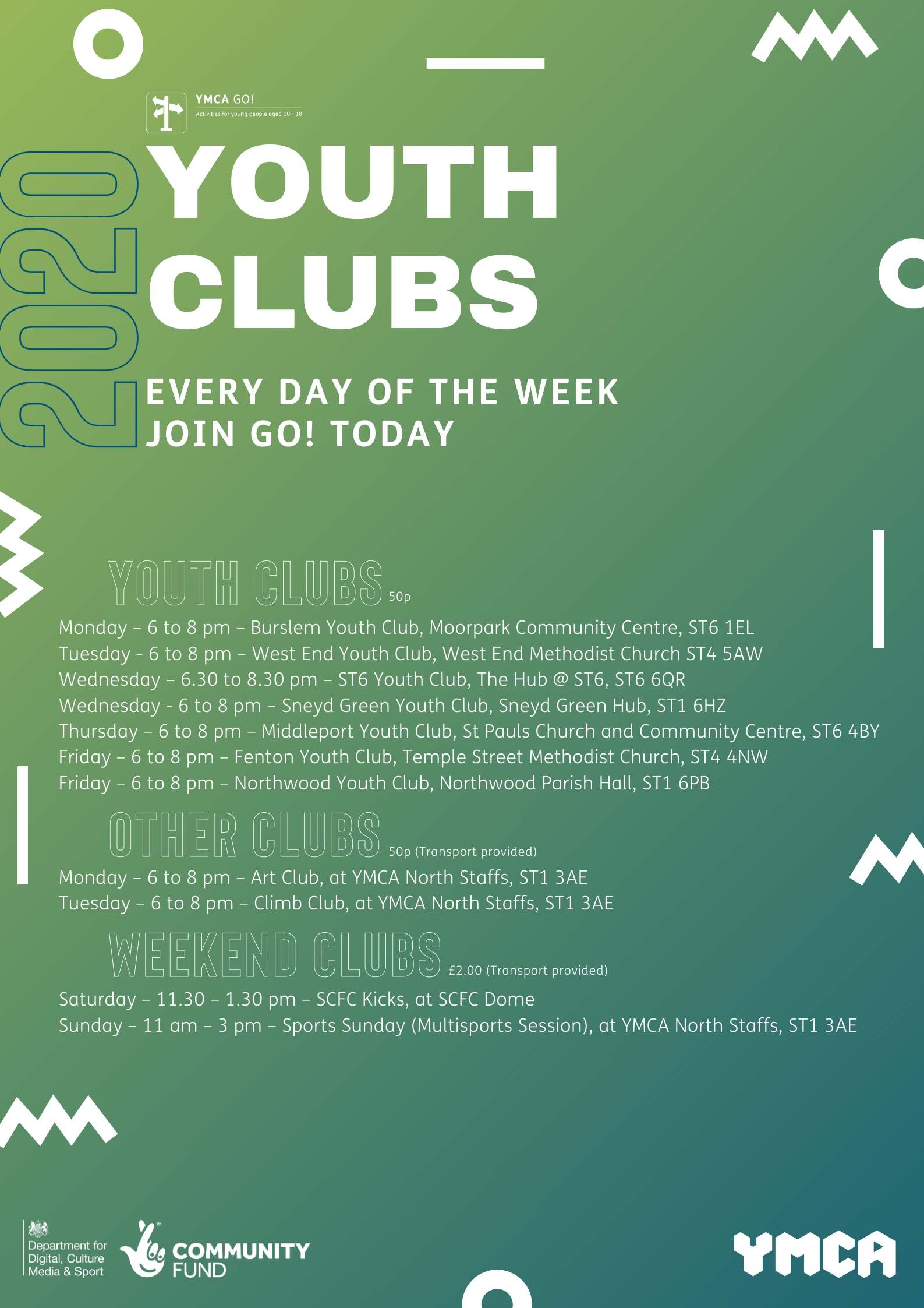 YMCA GO! Youth Clubs